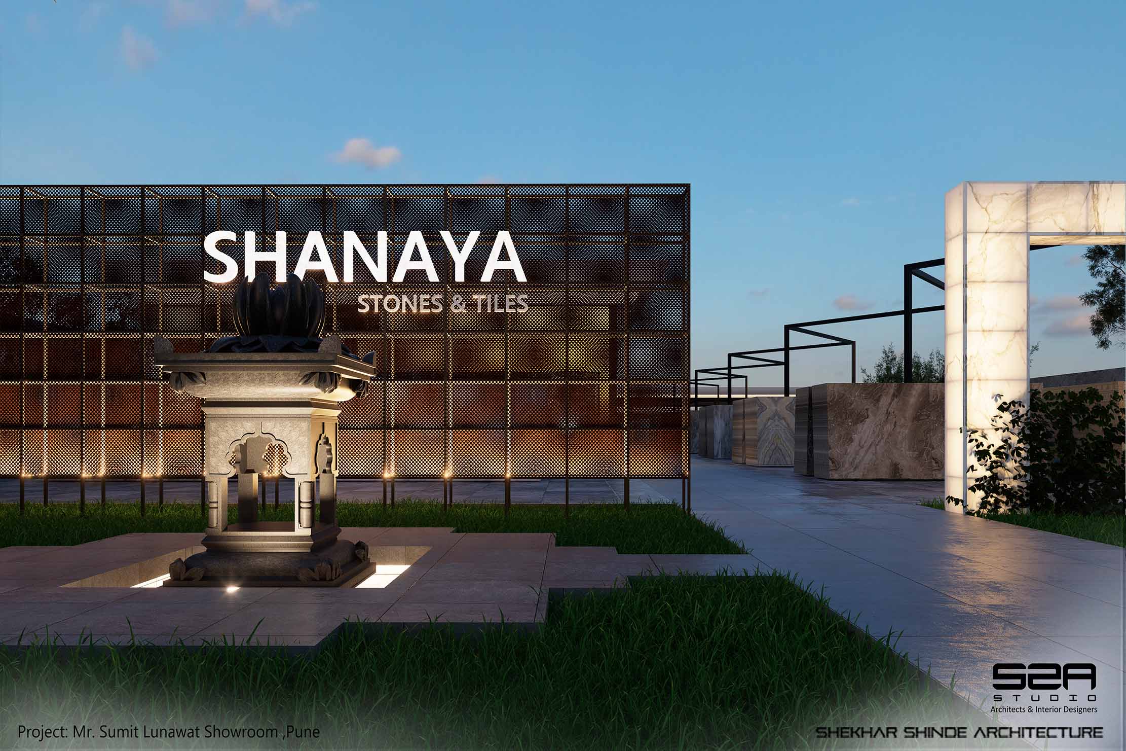project name marble showroom at bibwewadi project brief this showroom ...