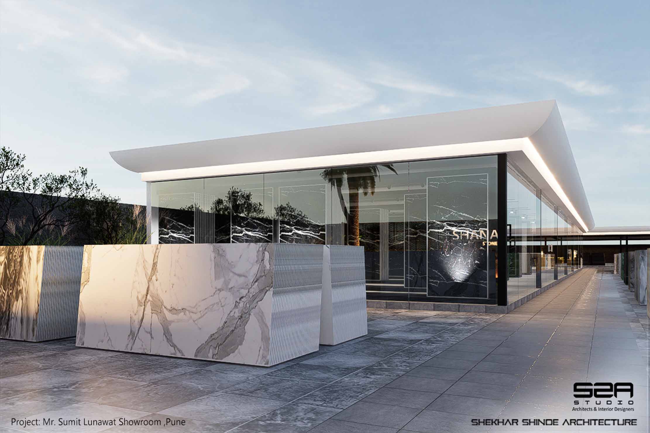 project name marble showroom at bibwewadi project brief this showroom ...